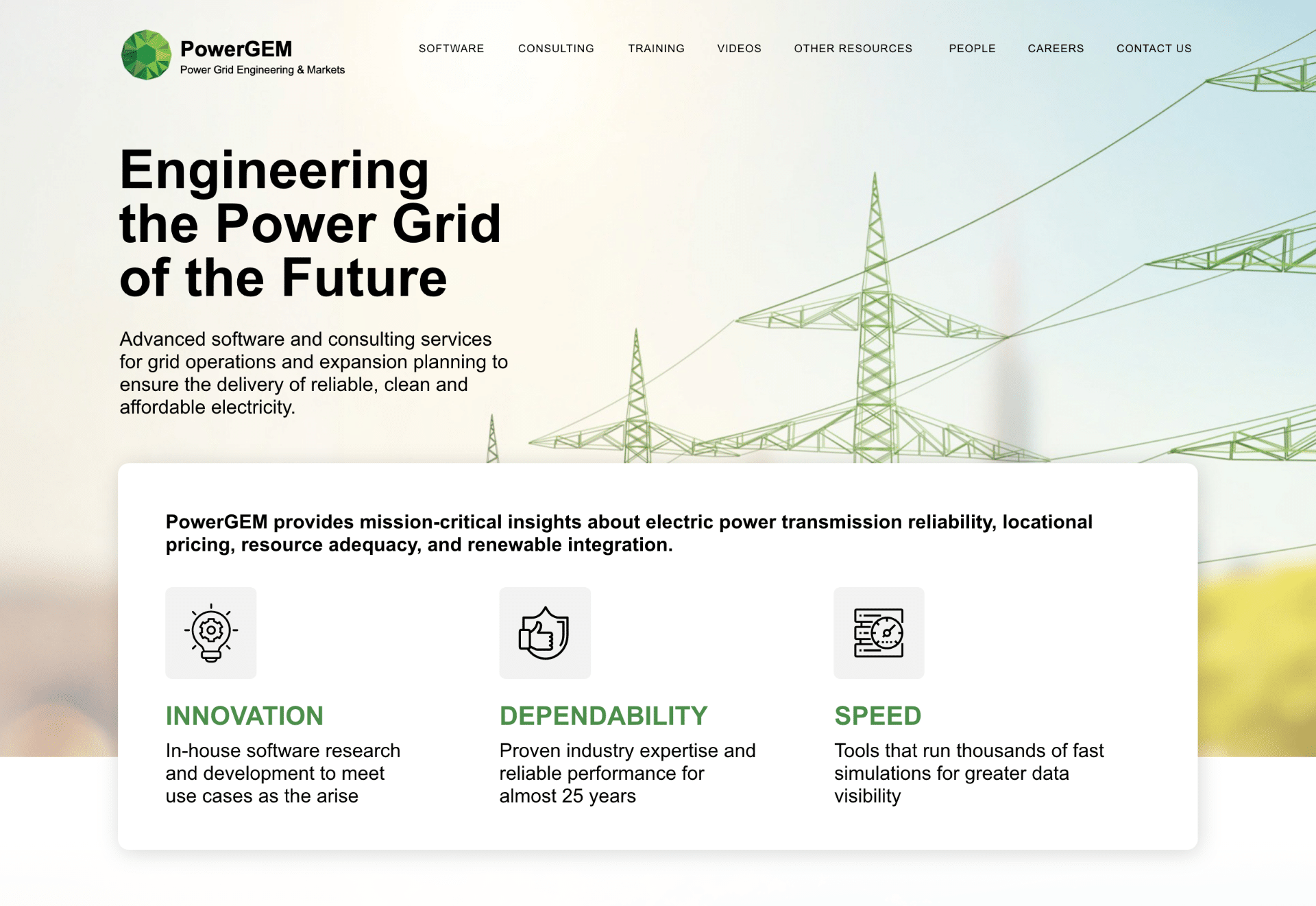 Power Grid Engineering & Markets - PowerGEM